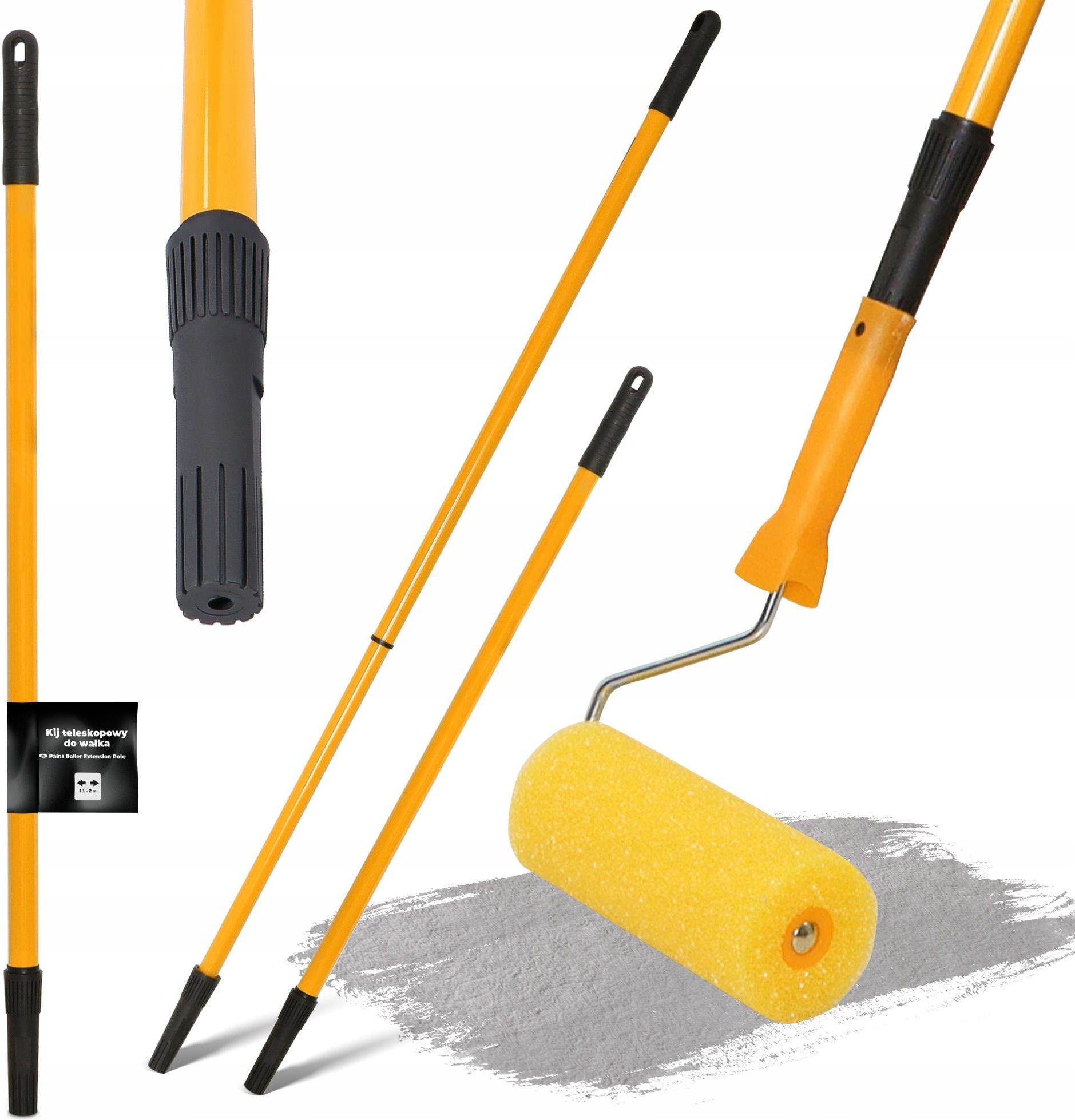 Wałek malarski Kij Teleskopowy Malarski 110-200 Uchwyt Wałka Przedłużka Trzonek Teleskop ...