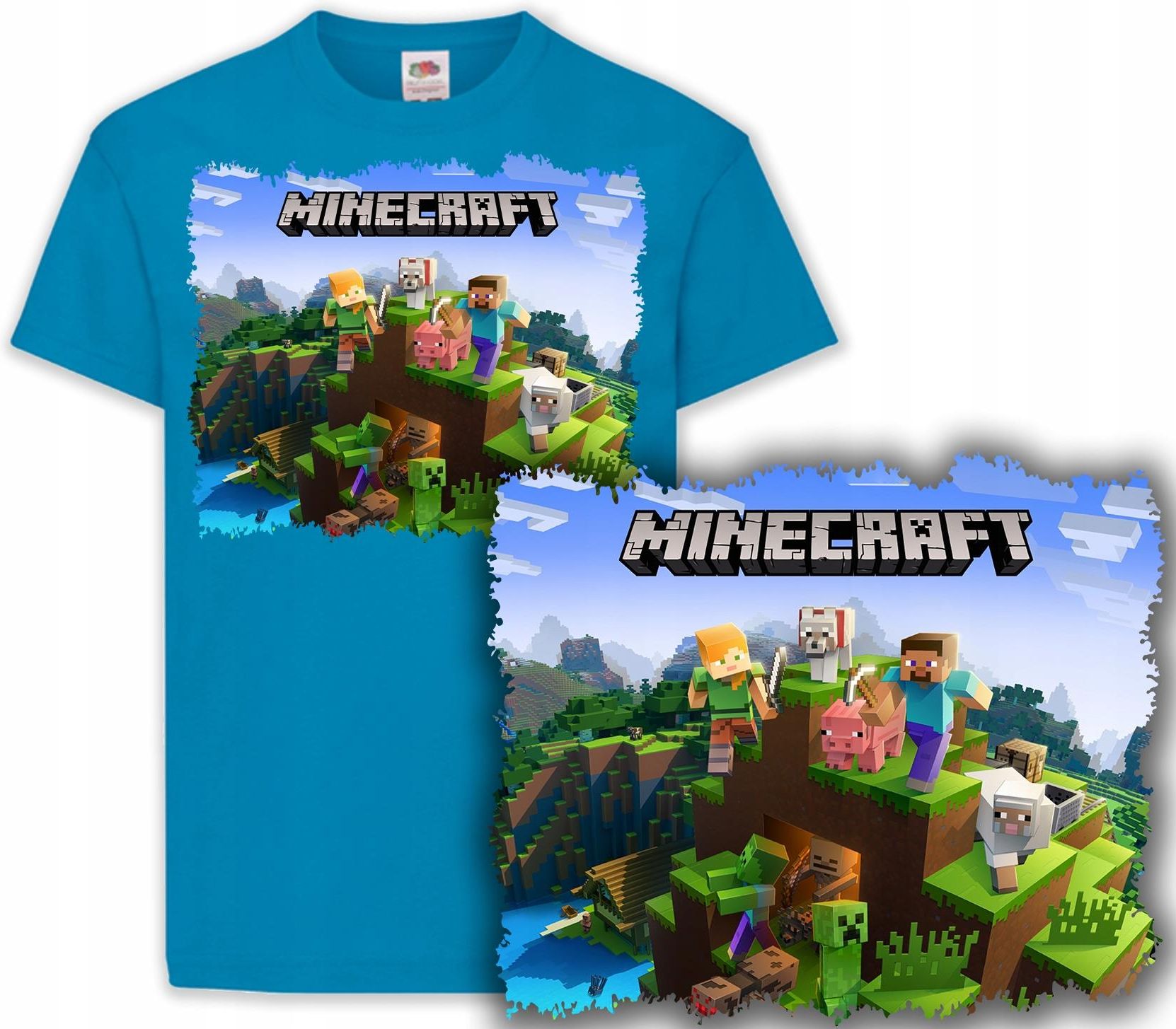 Koszulka Dziecięca Niebieska Minecraft Gracz Urodziny S 128cm - Ceny i ...