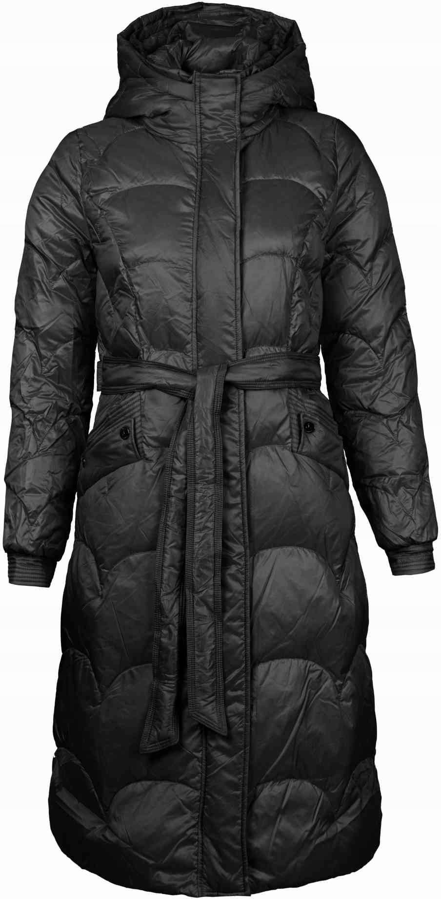 Kurtka damska zimowa z naturalnego puchu długa z kapturem Lugano S - Ceny i opinie - Ceneo.pl