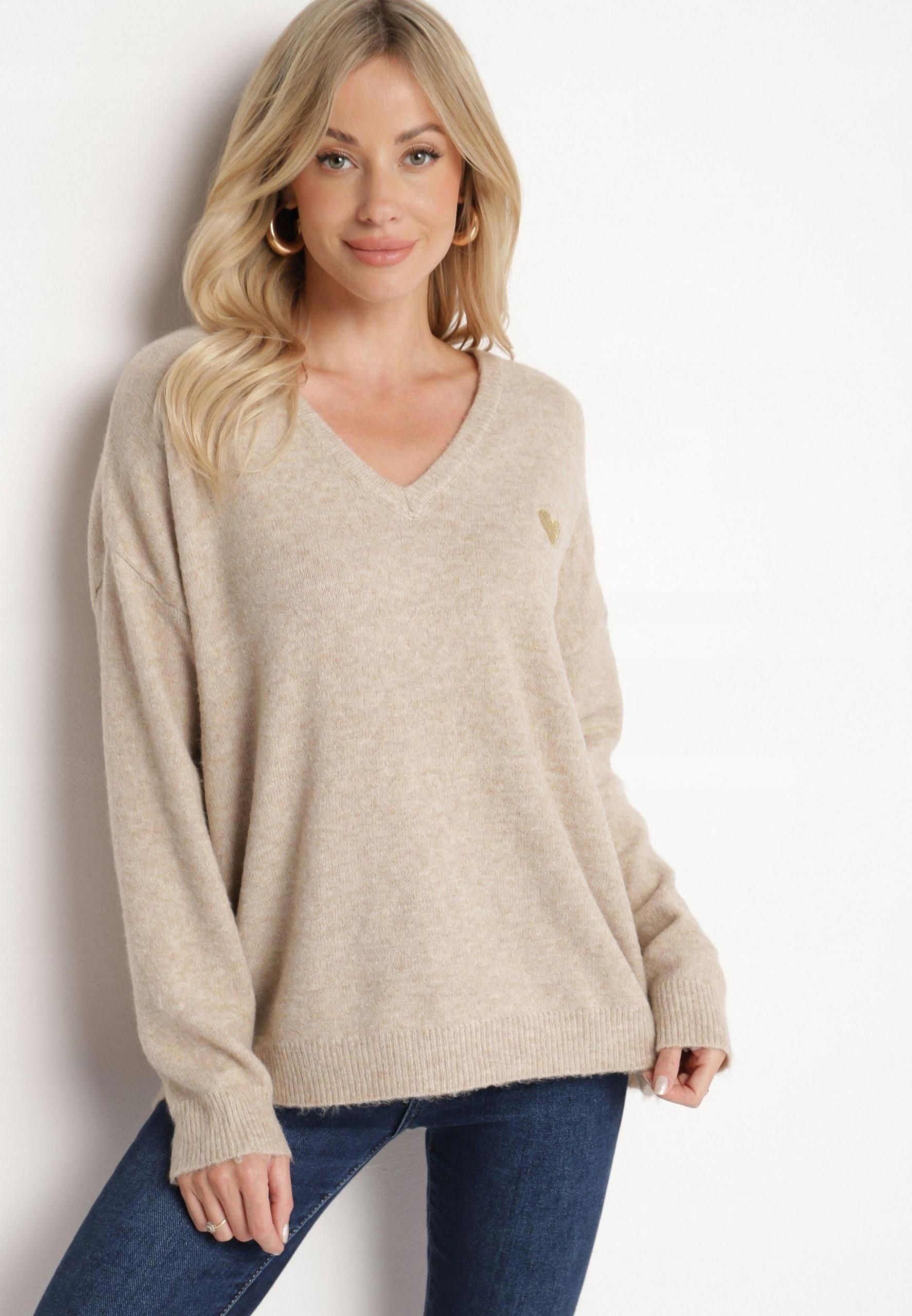 Born2Be Ciemnobeżowy Sweter damski S/m Zimowy - Ceny i opinie - Ceneo.pl