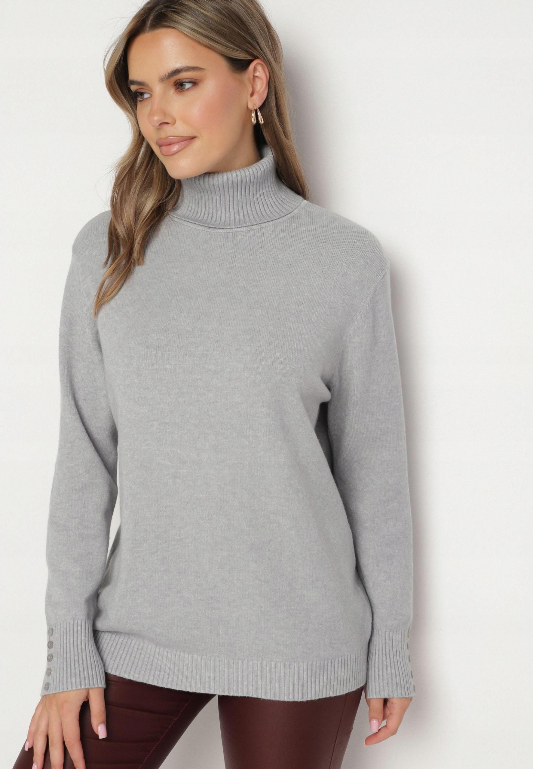 Born2Be Szary Golf damski XL/XXL Zimowy - Ceny i opinie - Ceneo.pl