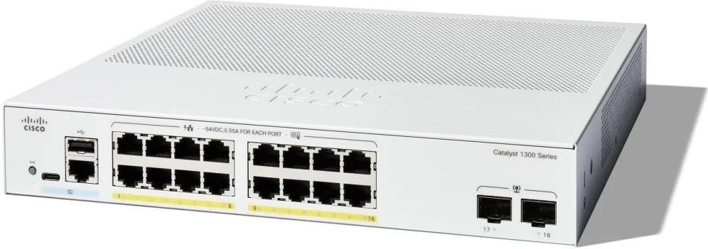 Switch zarządzalny Cisco Catalyst C1300-16FP-2G - 16x 100, 1000Mbps ...