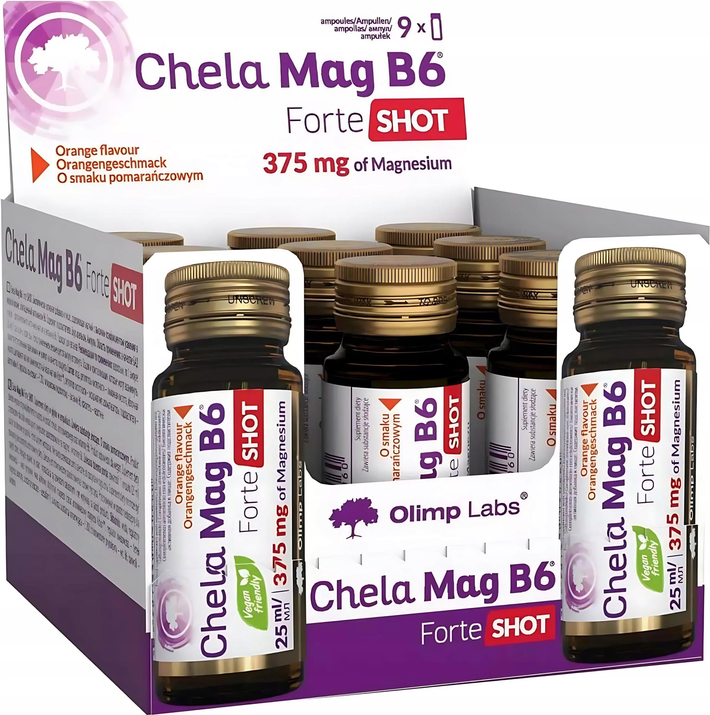 Olimp Chela Mag B6 Forte Shot Magnez 375mg 9x25ml - Opinie i ceny na ...