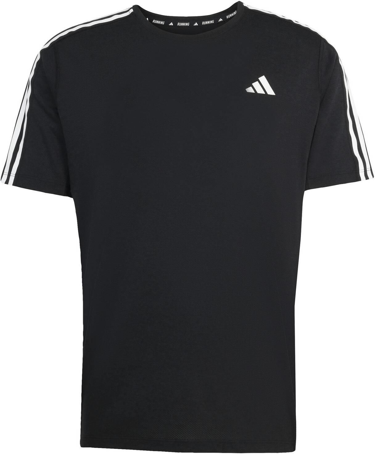 Koszulka do biegania męska adidas OWN THE RUN 3-STRIPES czarna IQ3834 ...
