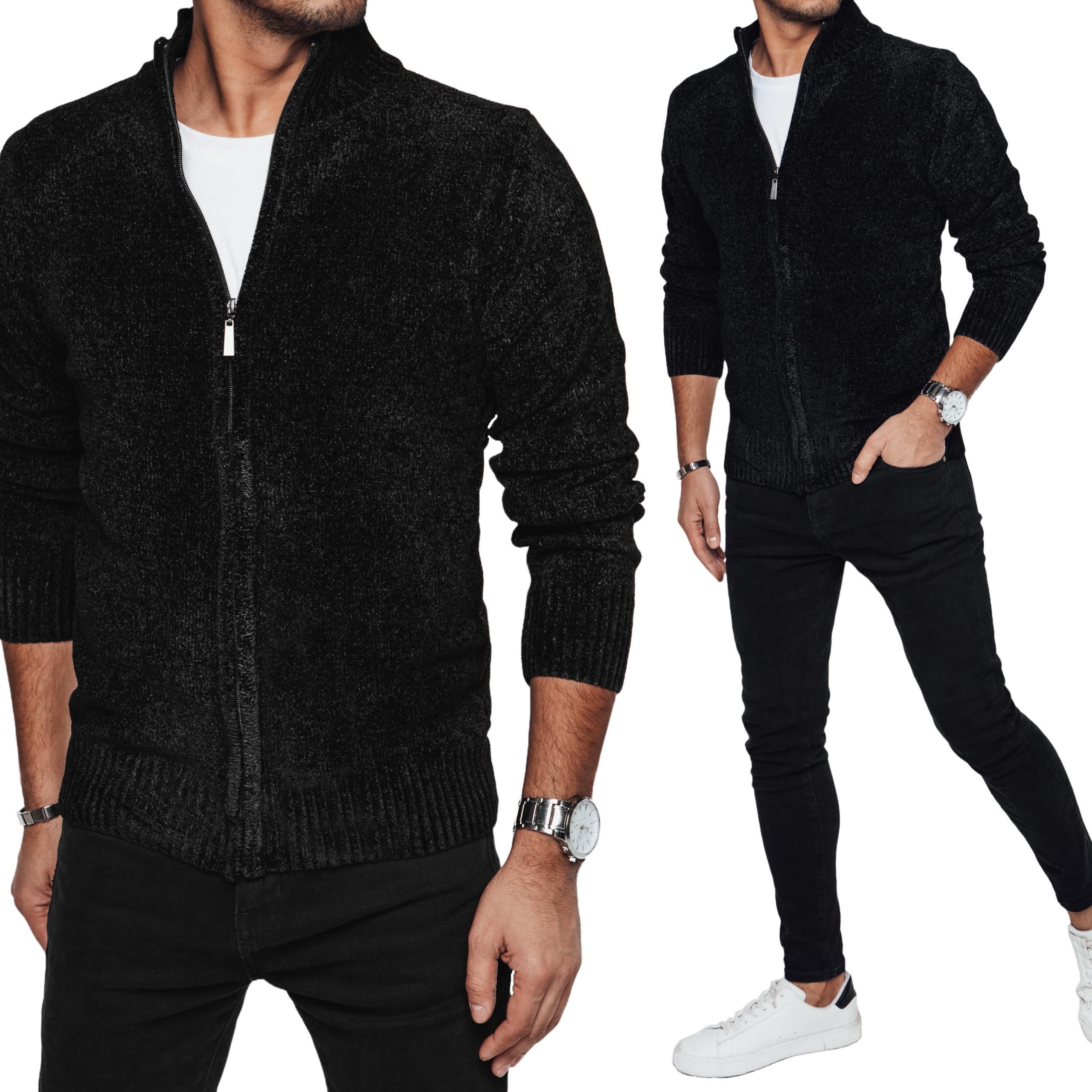 Sweter Męski Rozpinany Ze Stojką Czarny wx2232 XXL - Ceny i opinie ...