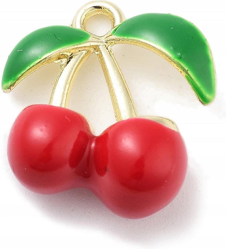 Zawieszka Wiśnie Wisienki Owoce Wiosenne 15x15mm 4szt 1781367027 - Ceny ...