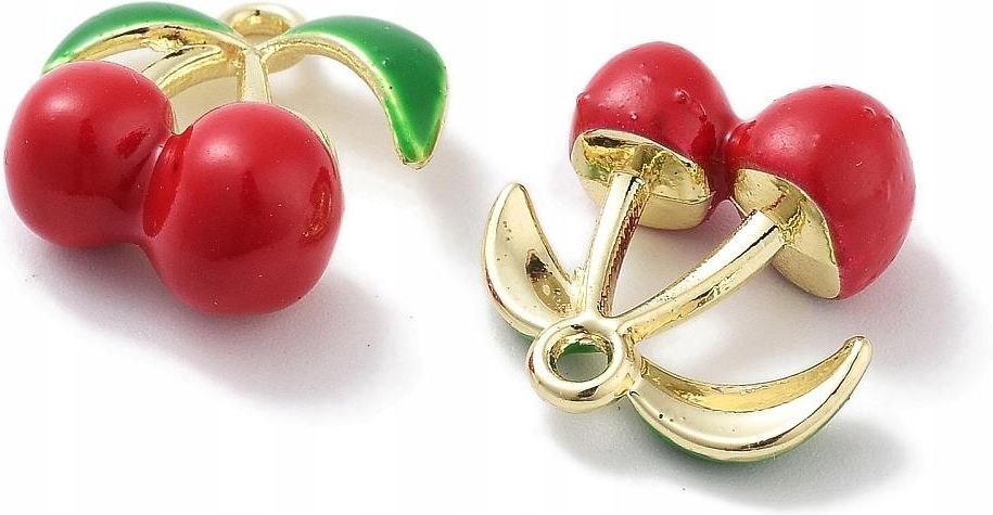 Zawieszka Wiśnie Wisienki Owoce Wiosenne 15x15mm 4szt 1781367027 - Ceny ...