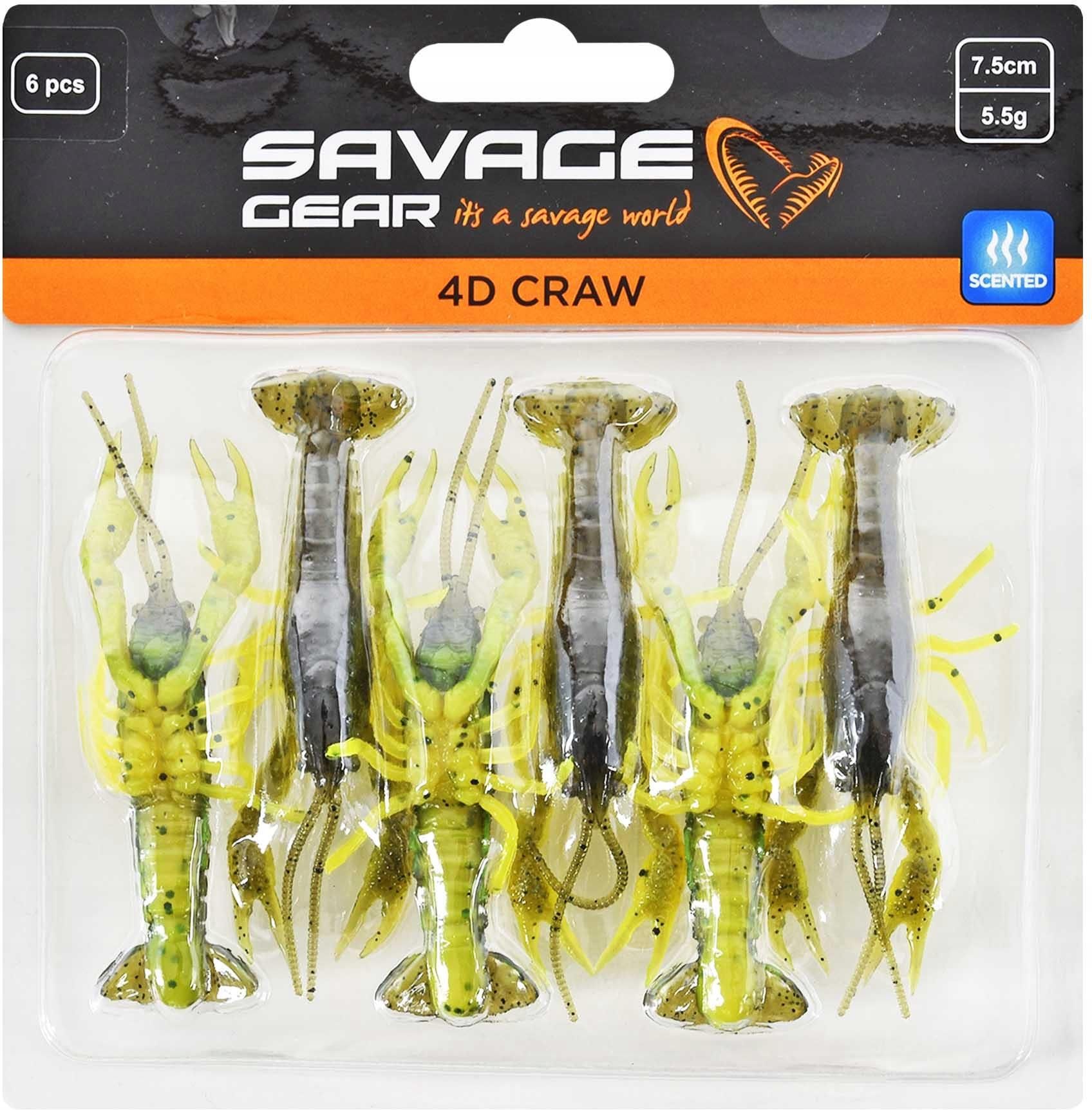 Przynęta rak raczek Savage Gear 4D Craw F 7.5cm 5.5g 6szt. summer craw ...