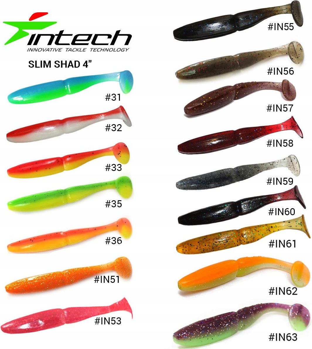 Przynęta miękka Intech Slim Shad 4 #06 5szt. 1782959633 - Ceny i opinie ...
