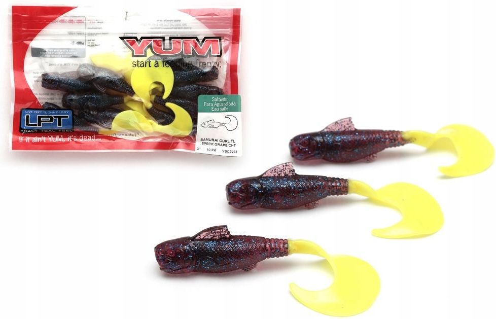 Komplet 10szt Łownych Gum Yum Samurai Curly 3236 1782728514 - Ceny i ...