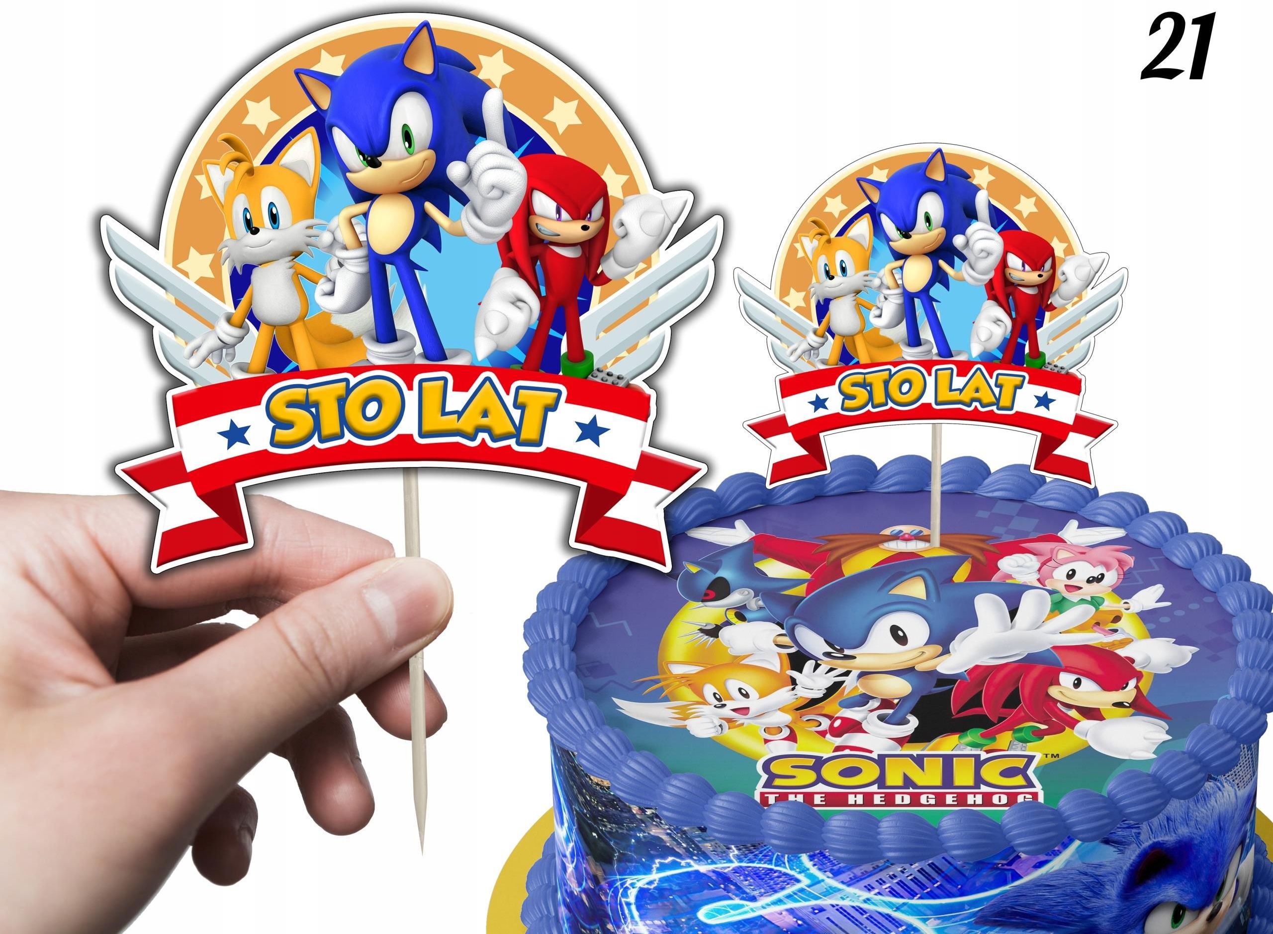 Dodo Topper Na Tort Ozdoba Dekoracja Urodziny Torcik Sonic Sonik Gry ...