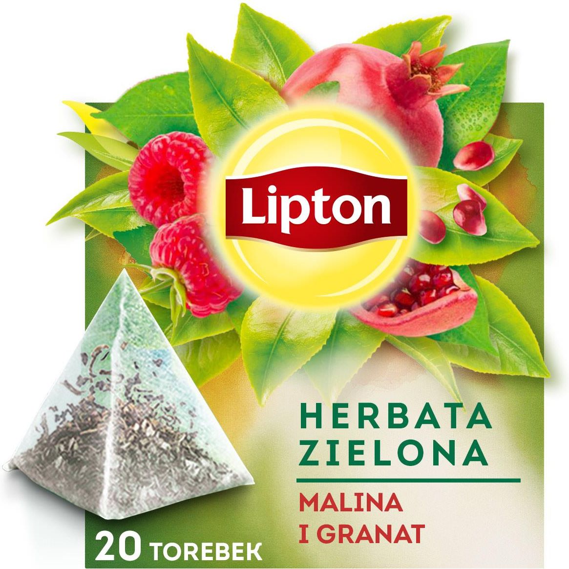 Herbata Lipton Zestaw Green Tea Herbata Zielona Malinowa Ekspresowa ...