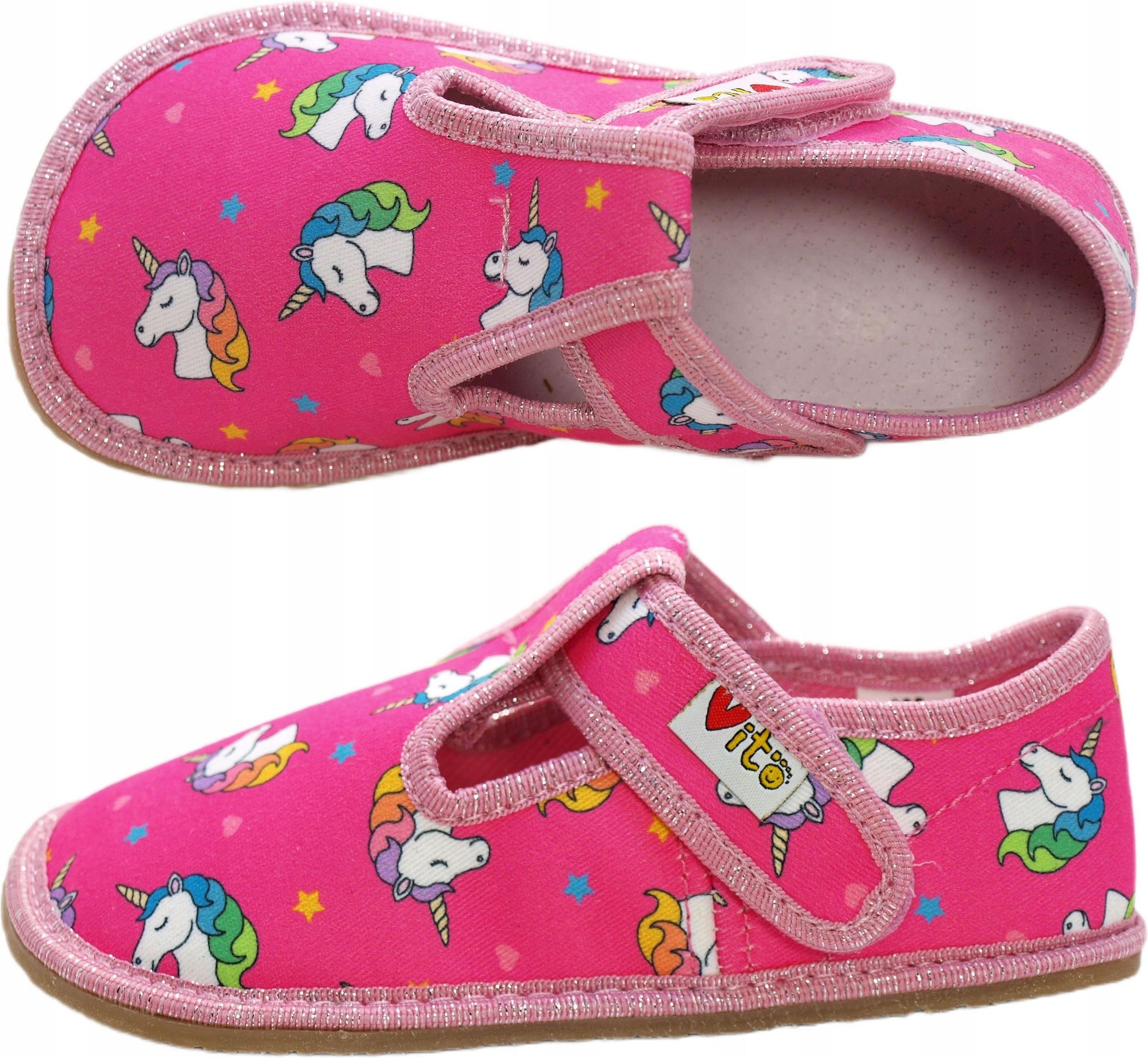 Vito Shoes 23-395 paputki kapcie lekkie Barefoot Unicorn rozm 28 -18 cm ...