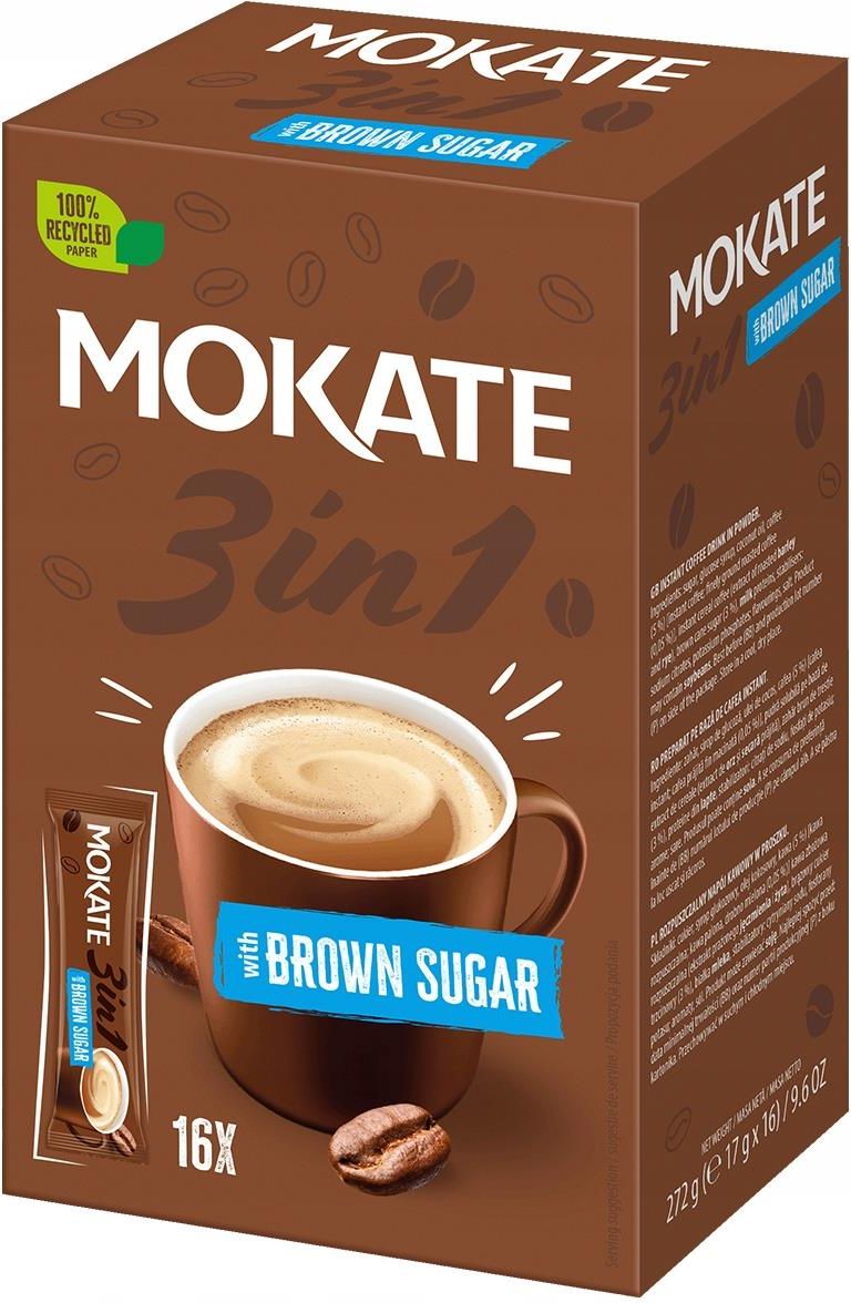 Kawa Mokate Napój Kawowy Rozpuszczalna 3W1 Instant Brown Sugar 17g X 16szt. - Ceny i opinie ...