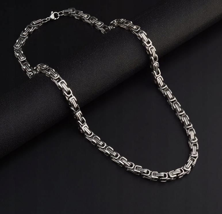 Gruby Łańcuszek Męski Srebrny Splot Królewski 8 mm 55 cm - Ceny i ...