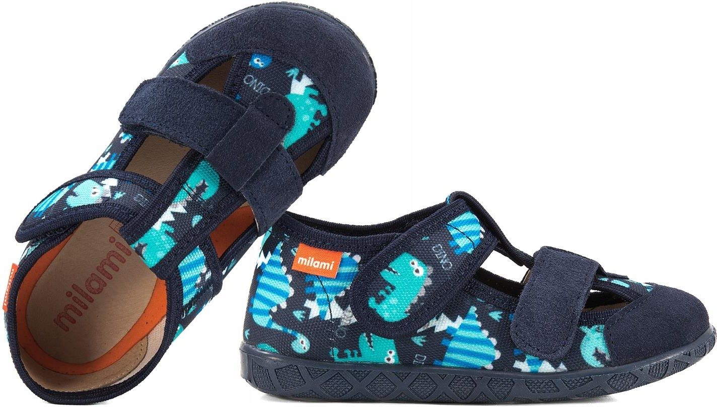 Milami 118-BR-14 Barefoot Tekstylne Domowe Dziecięce Kapcie Papcie Rzep ...