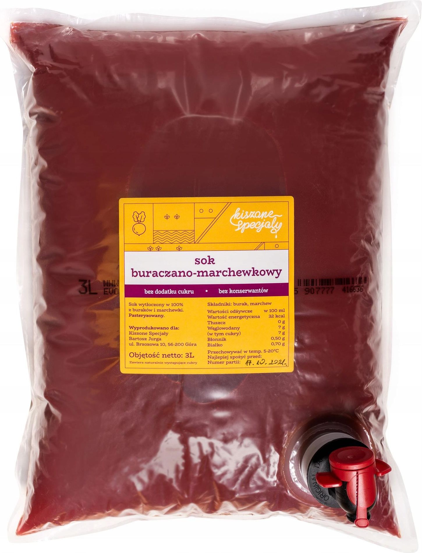 Kiszone Specjały Sok Burak Marchew 3l Nfc - Ceny i opinie - Ceneo.pl