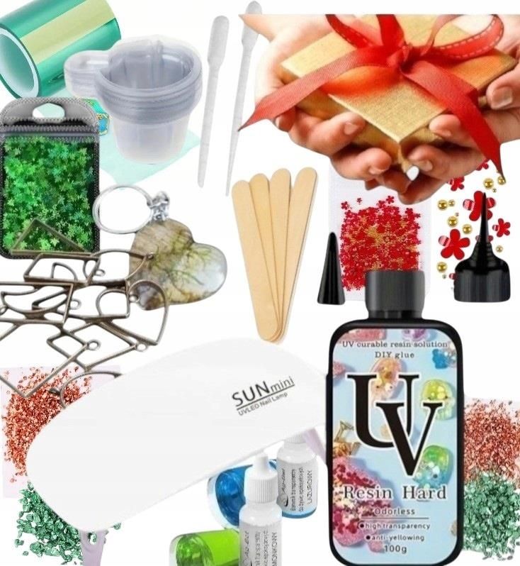 Zestaw UV2 do robienia biżuterii z żywicy Uv lampa Uv formy żywica Uv - Ceny i opinie - Ceneo.pl