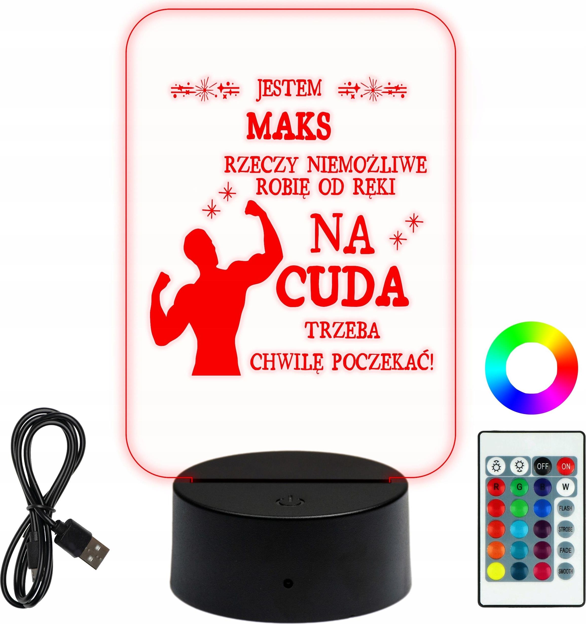 Polidraw Lampka Nocna 3D Led Plexi Prezent Dla Maksa - Opinie i atrakcyjne ceny na Ceneo.pl