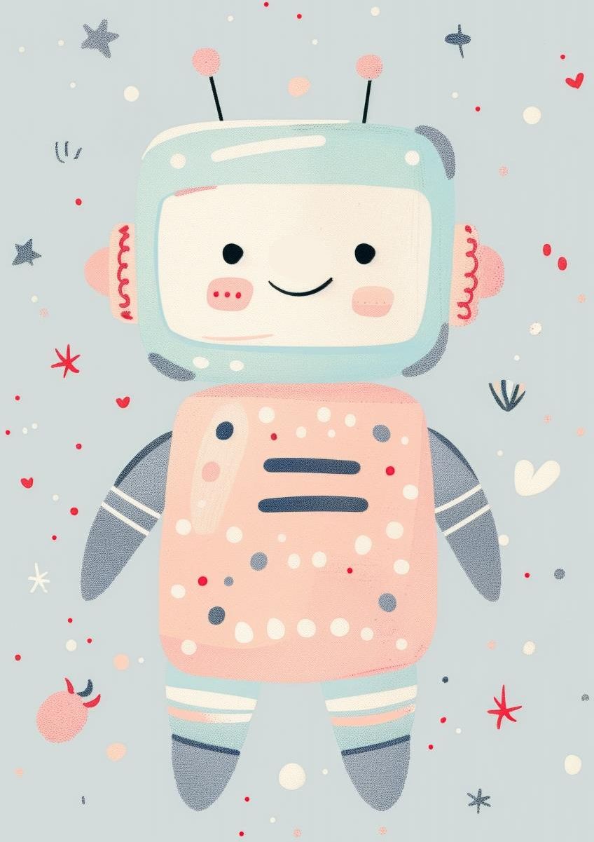 Plakat 50x70cm Wzory dla Dzieci, Dziewczynki i Chłopca - Robocik - Opinie i atrakcyjne ceny na ...