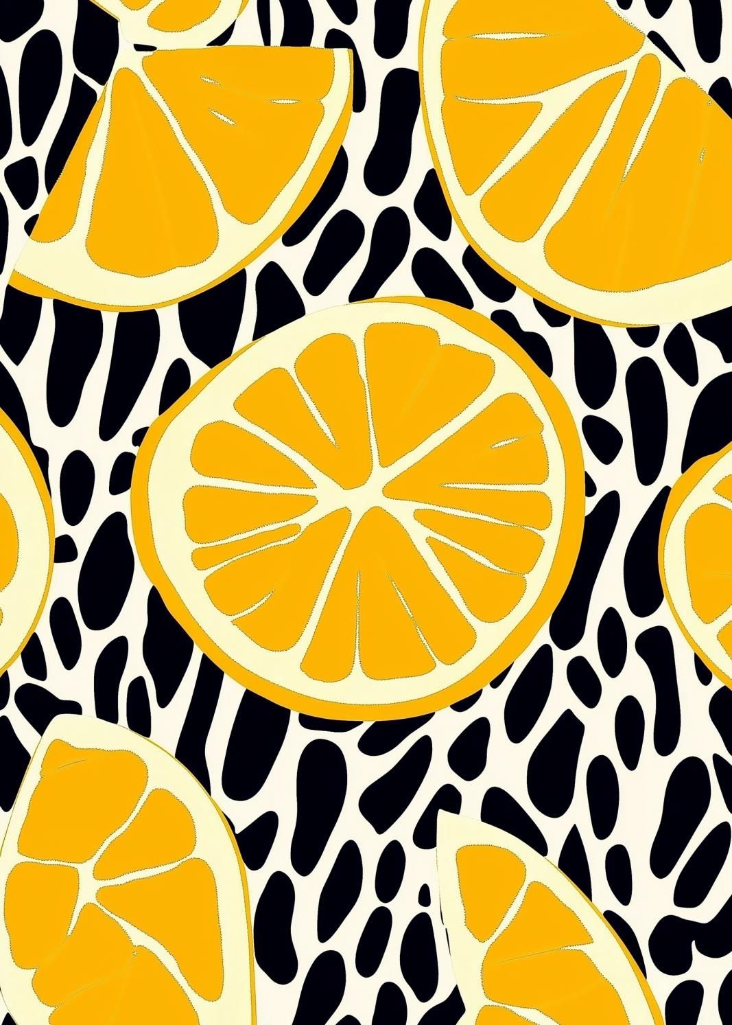 Plakat 50x70cm Nowoczesny Owoce I Cytryny 2 I Pop Art Vintage do Salonu ...