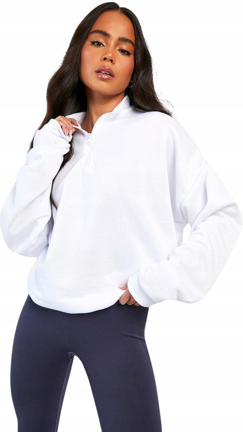 LC65205 BOOHOO PETITE BIAŁA BLUZA DAMSKA ZAMEK OVERSIZE L - Ceny i opinie - Ceneo.pl