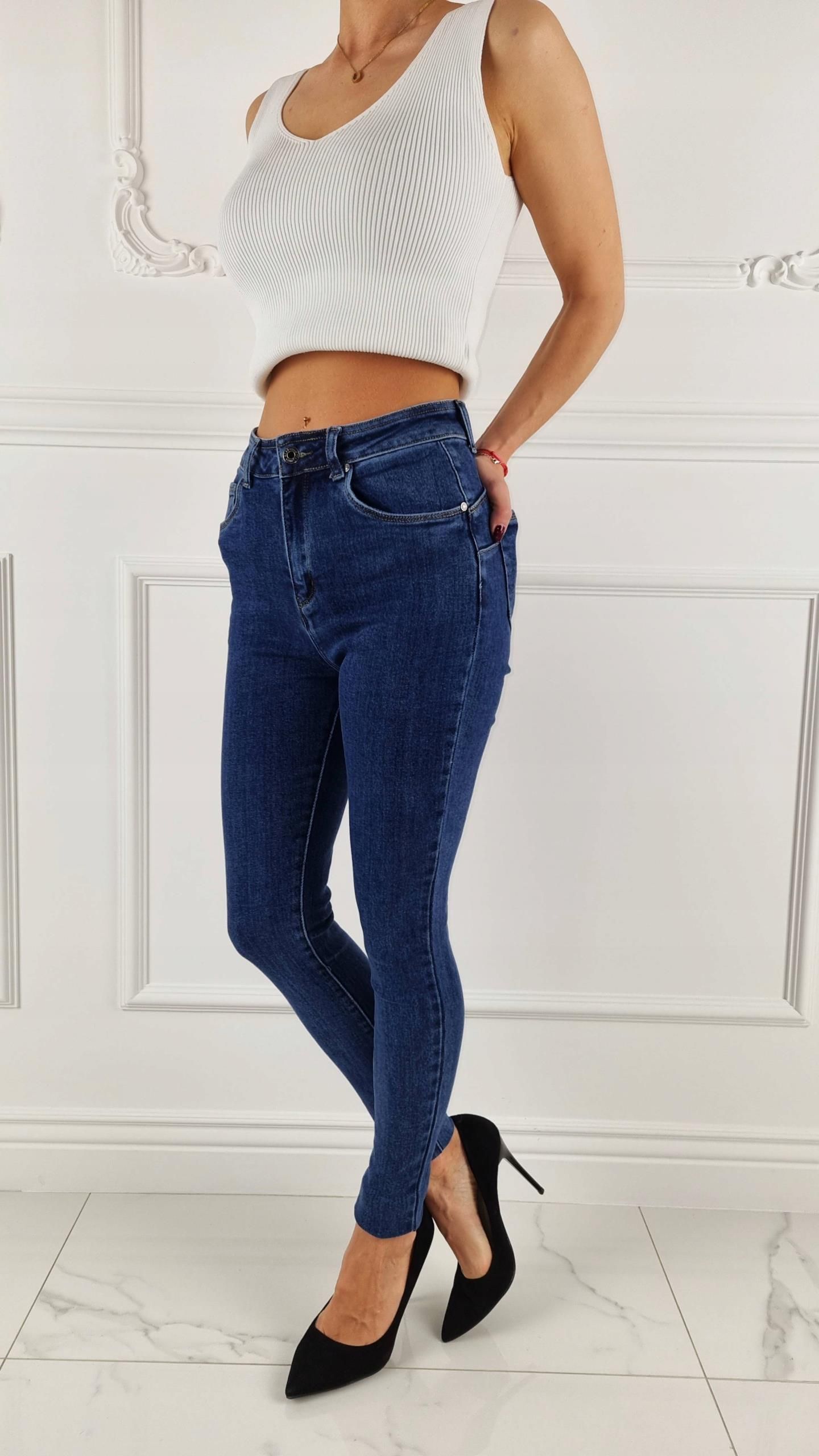 #_ Damskie Spodnie Goodies Modelujące Dopasowane Push-up Blue - Ceny i ...