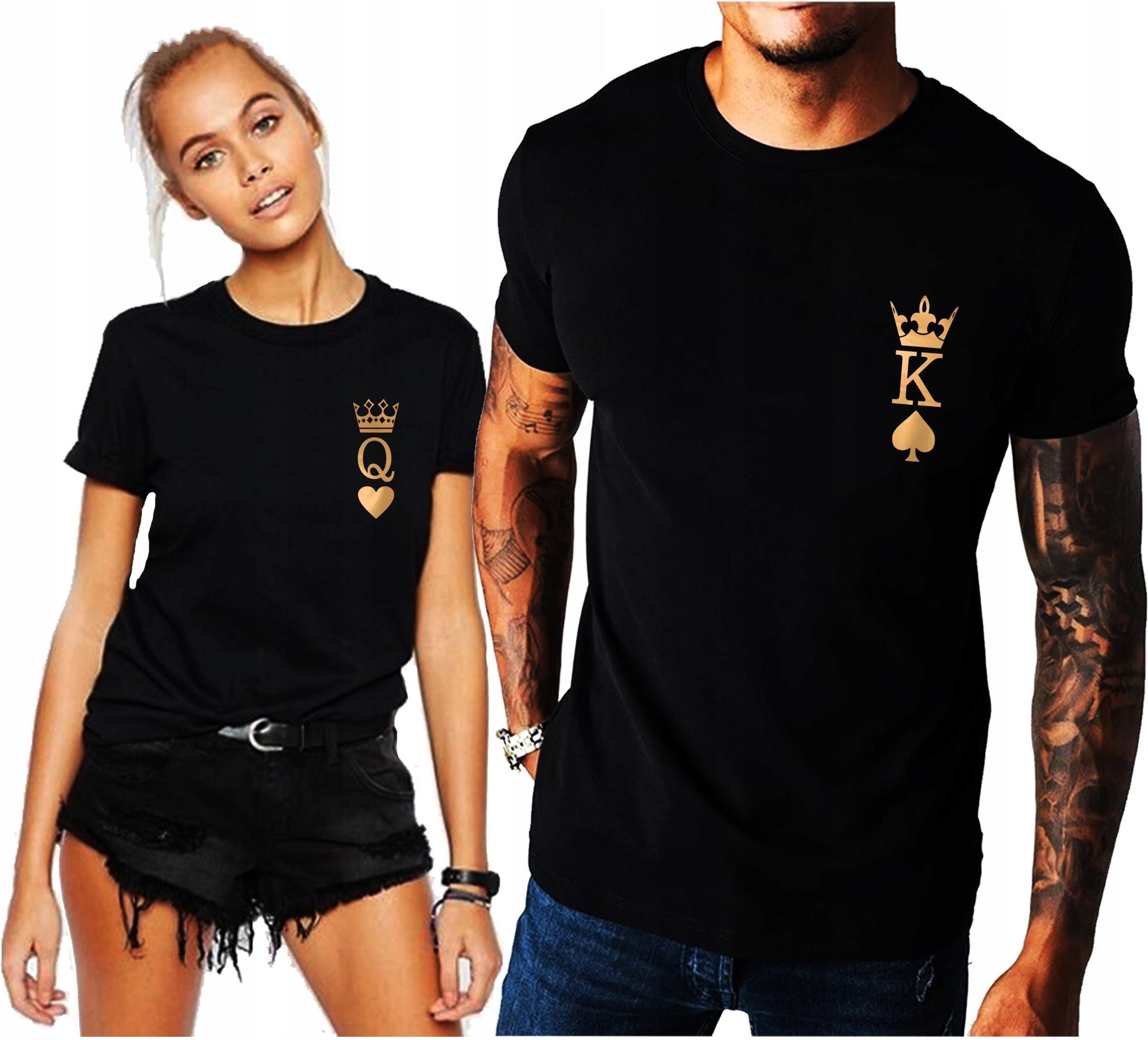 Koszulki Dla Par King Pik Queen Kier Dla Zakochanych Walentynki M ...