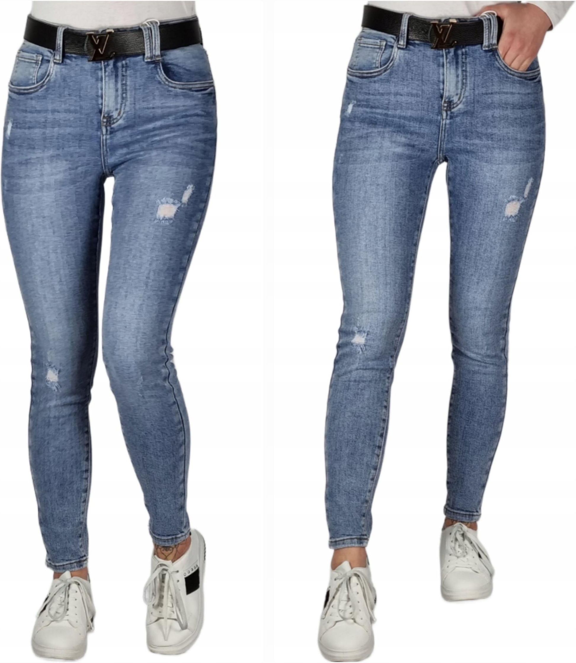 M.sara Spodnie Jeansowe Z Dziurami Plus Size 36/3XL - Ceny i opinie - Ceneo.pl