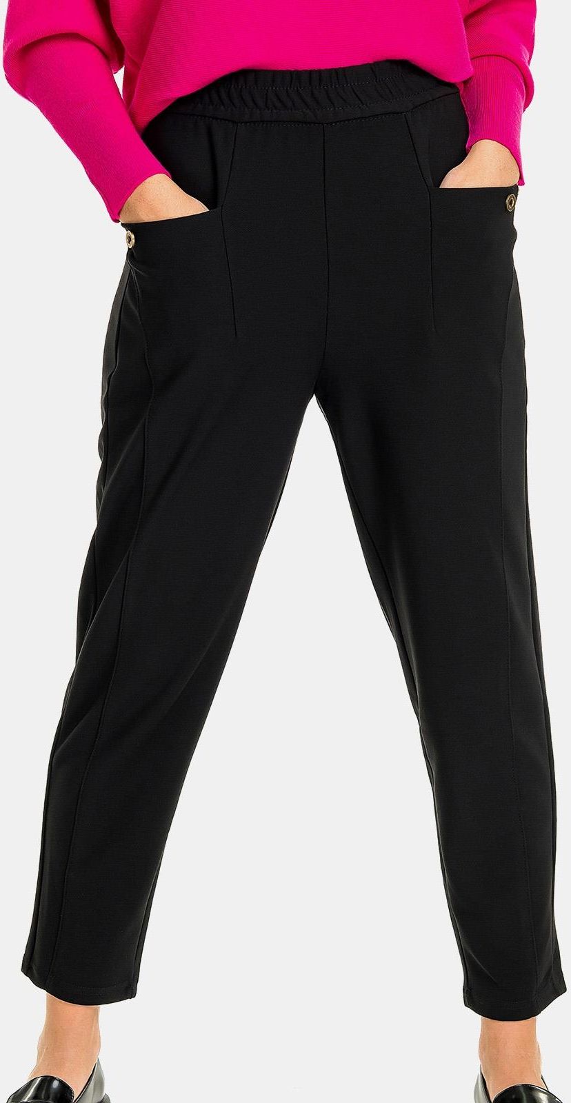 Klasyczne Spodnie Damskie Elastyczna Talia Na Gumce Modne L - Ceny i opinie - Ceneo.pl