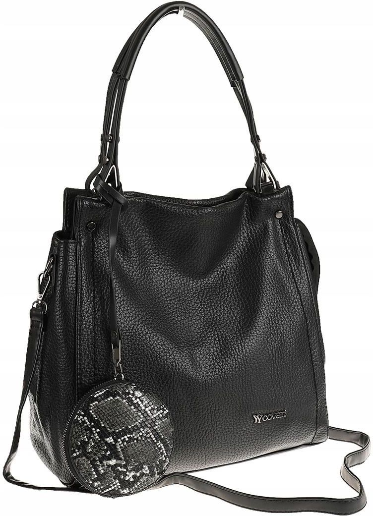 YYcoveri Włoska Torebka Damska Worek Listonoszka na Ramę CBHTT051 Black - Ceny i opinie - Ceneo.pl