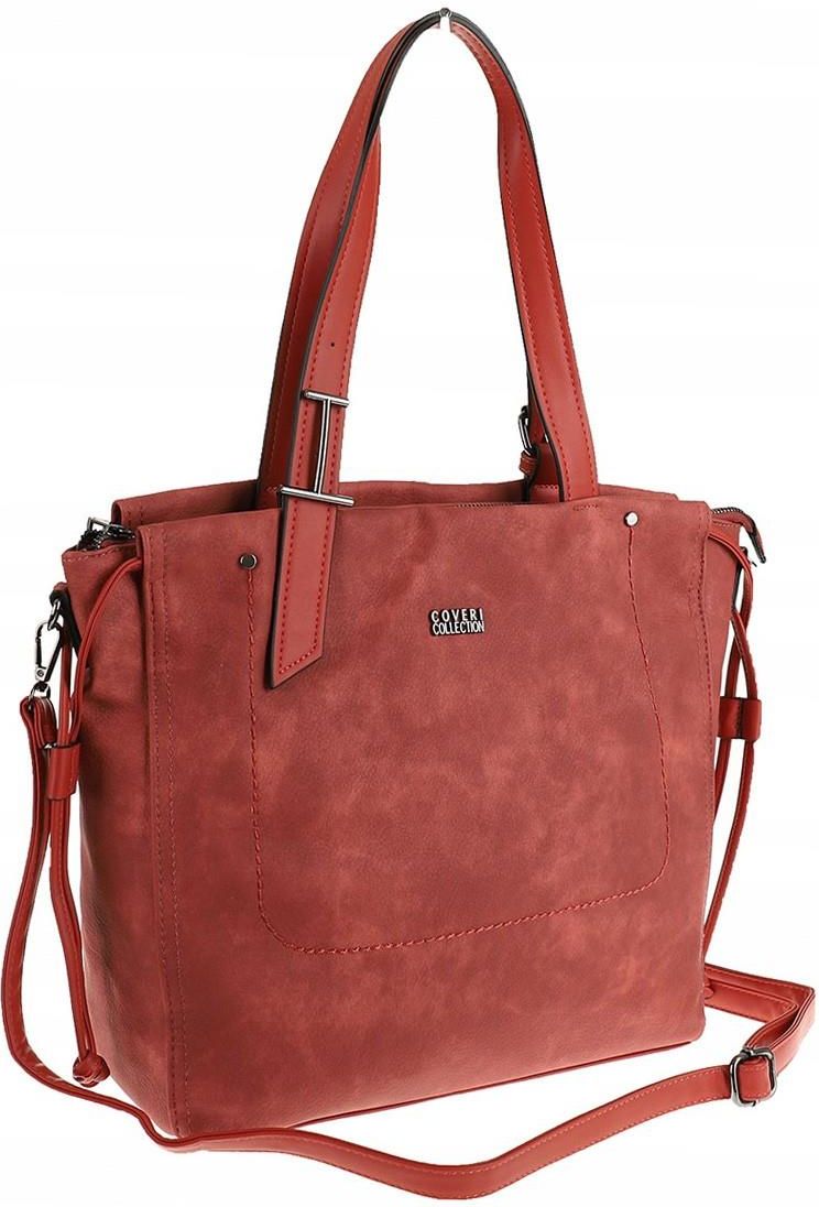 Coveri Collection Włoska Torebka Listonoszka shopper bag CC52603 Red ...