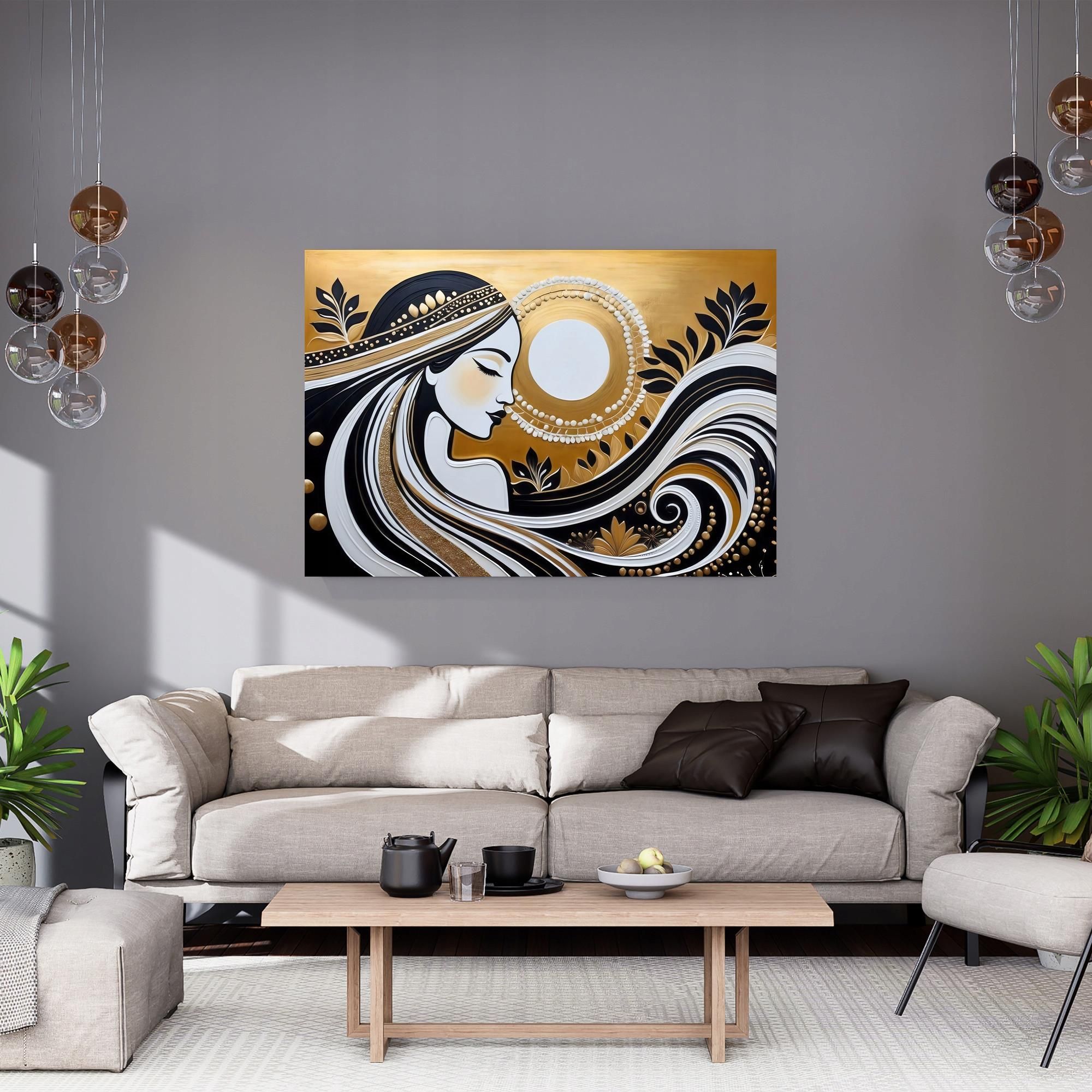 Obraz Na Płótnie 40x30 Druk Cyfrowy Do Salonu Sypialni Biura Boho Sun ...