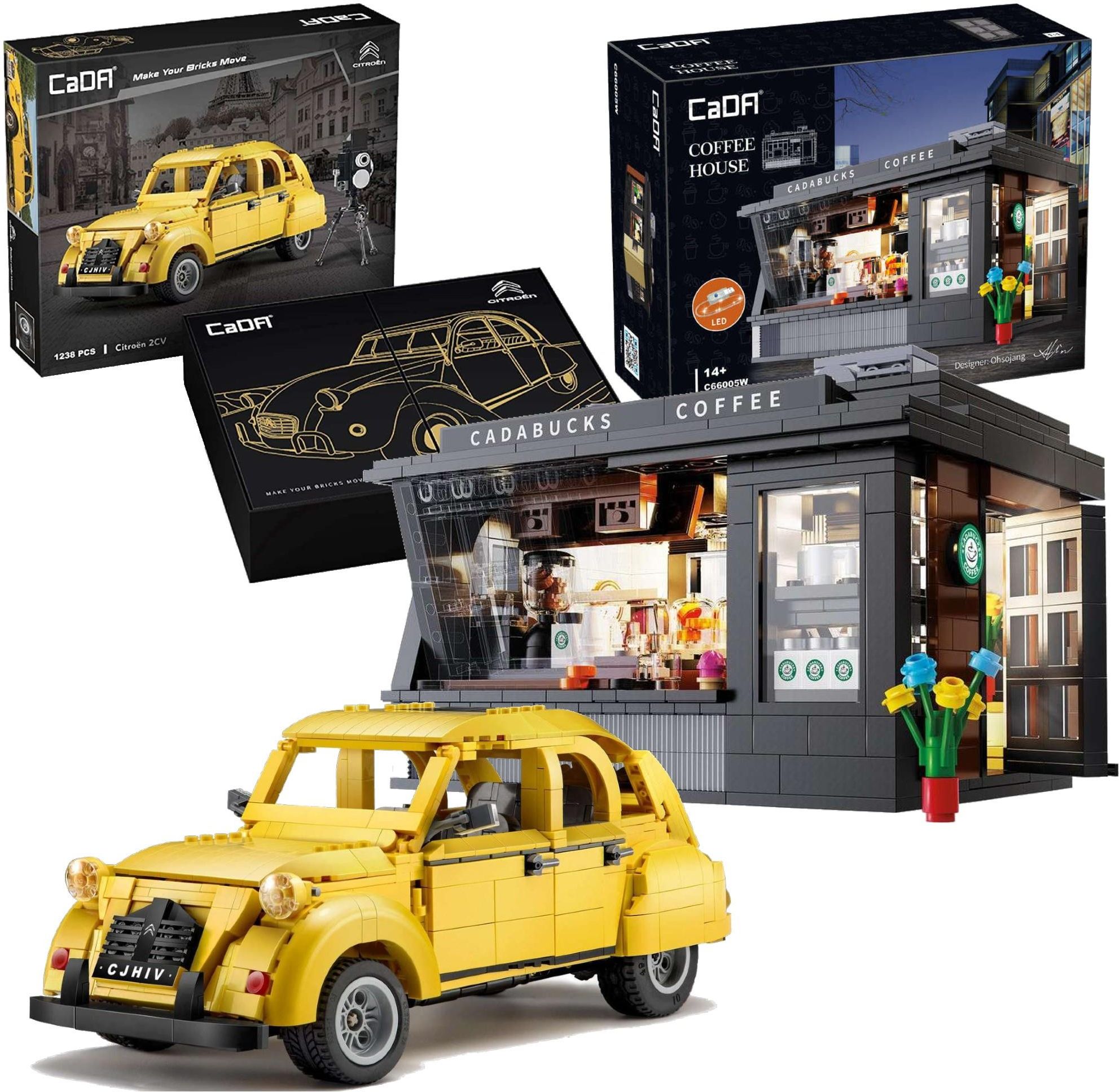 Cada Klocki Konstrukcyjne Pojazd żółte Auto miejskie Citroen 2CV ...