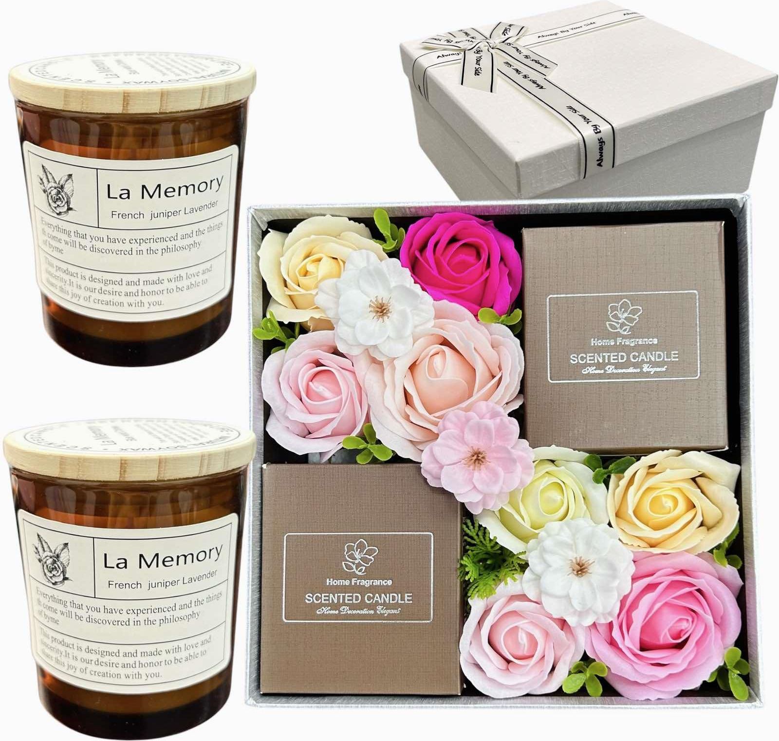 Mika Flower Box Świeca Zapachowa I Kwiaty Mydlane Róże W Pudełku V69 ...