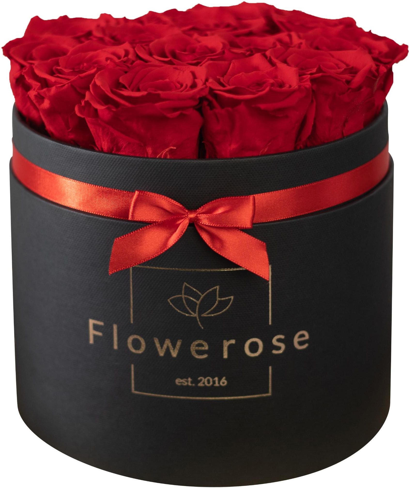 Flowerose Czerwone Wieczne Róże Czarny Flowerbox Classic L - Ceny i ...