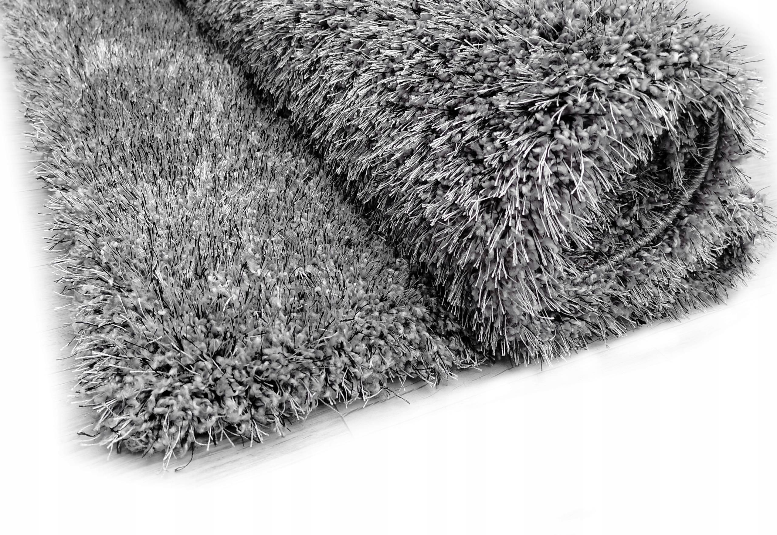 Dywan 80x150 Shaggy Puszysty Szary Szarość 5CM Jednolity Kudłaty ...