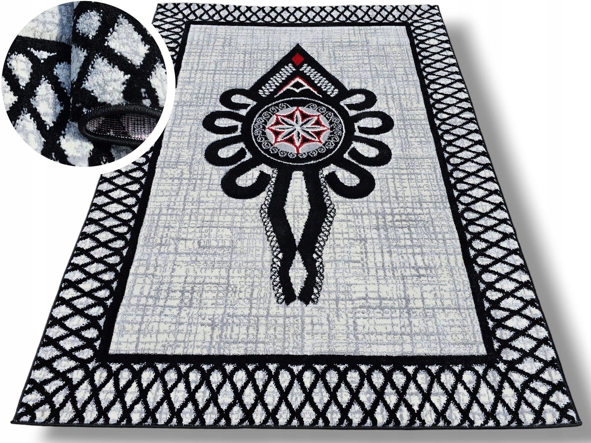Dywan Cube 3D Parzenica 140x190 góralski styl folklorystyczny rozeta ...