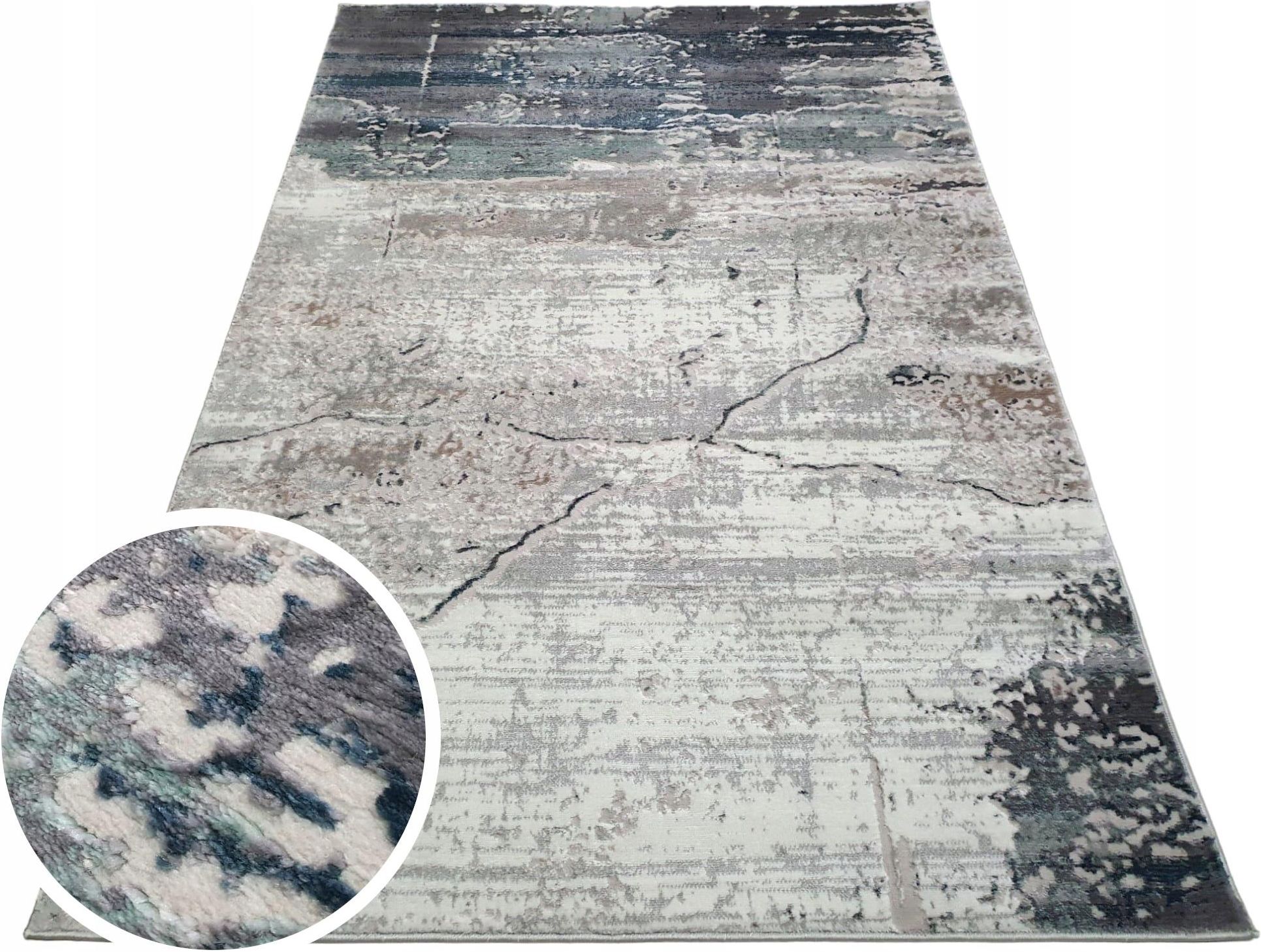 Dywan Presto 1 dywilan 120x180 szaro granatowy beton połysk loftowy ...