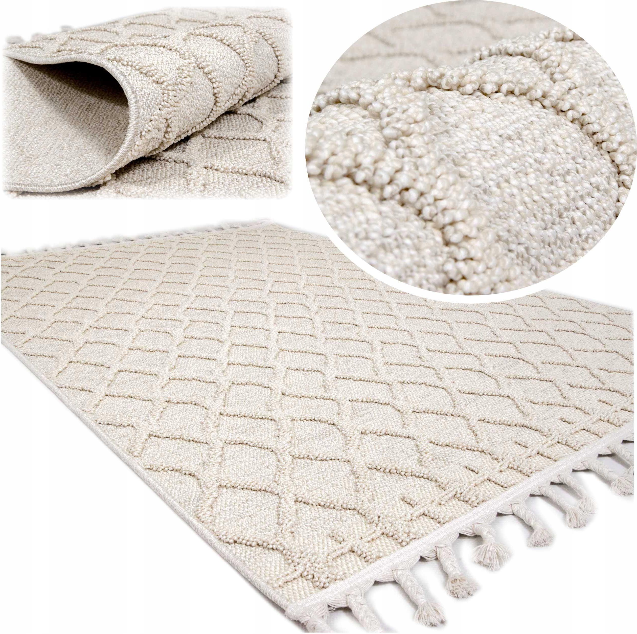 Dywan Rio Lekki Marokański Wzór Berber Beż 120x170 cm 1783948744 ...