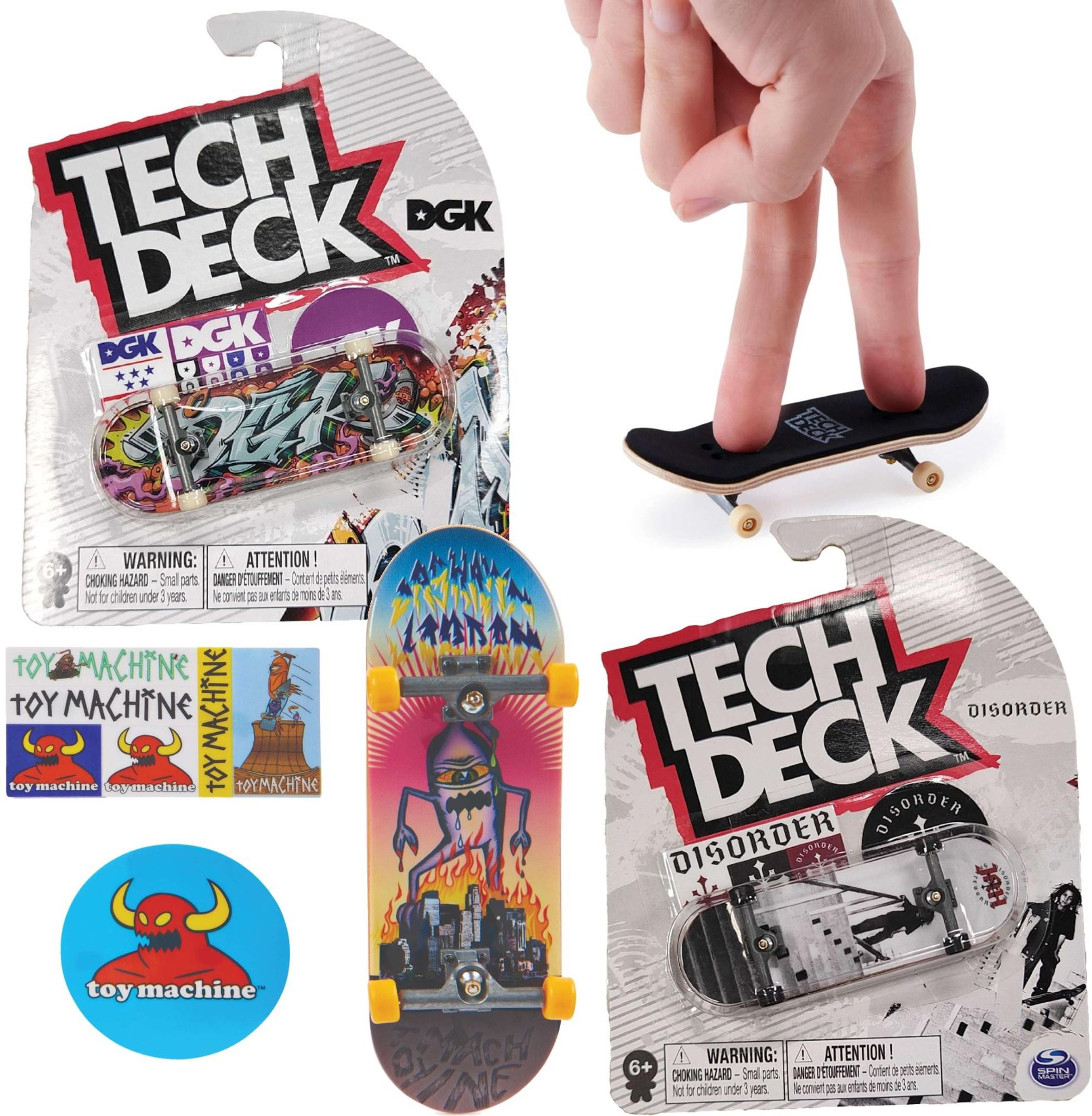 Spin Master Tech Deck zestaw 3 deskorolki fingerboard MIX - wysyłka ...
