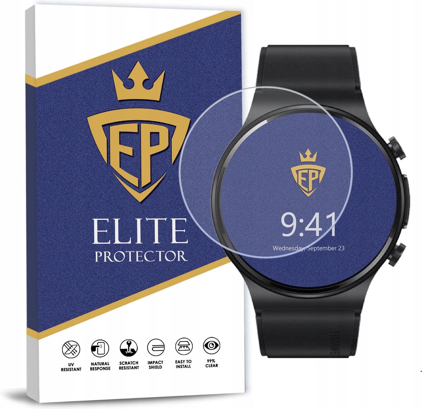 Elite Protector Szkło Hybrydowe Szkiełko Na Smartwatch Zegarek Do Watch ...