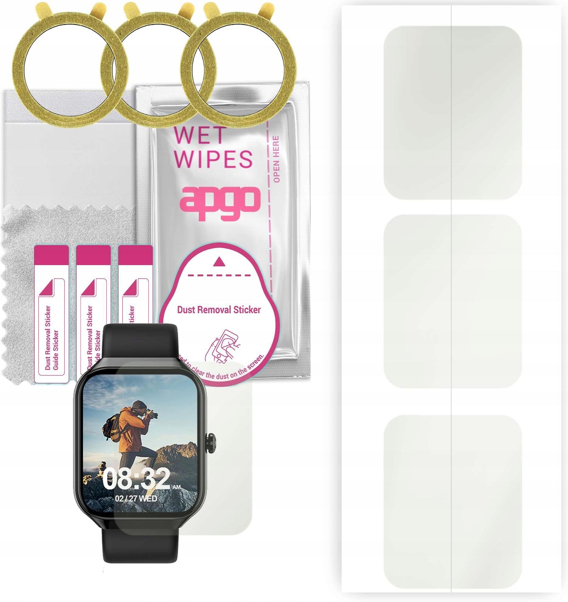 Apgo 3X Folia Hydrożelowa Matowa Do Jugeman Smartwatch P99 Ochronna ...