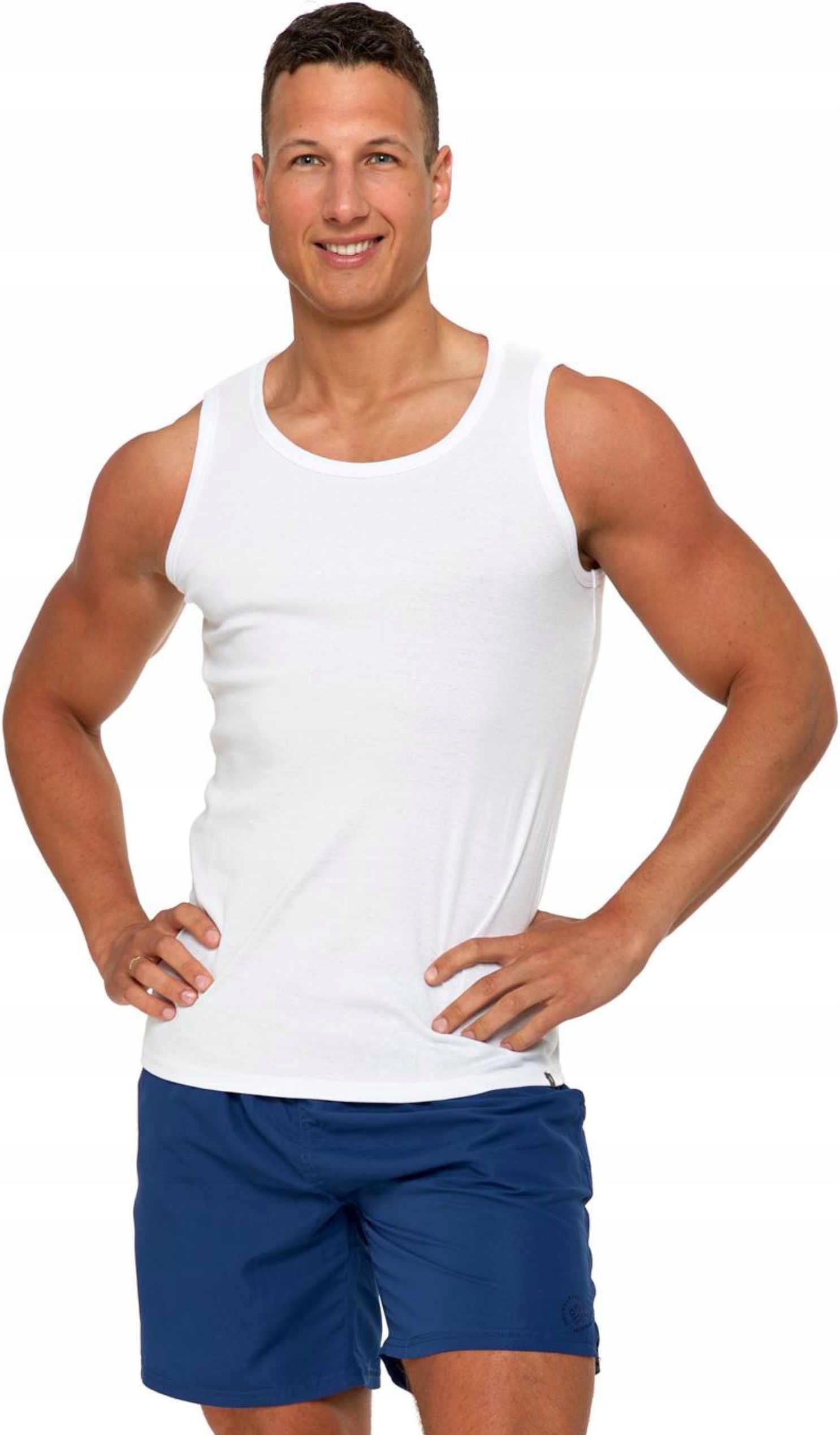 3x Podkoszulka Koszulka Męska Tank Top 100% Bawełna 3PAK Moraj S - Ceny ...