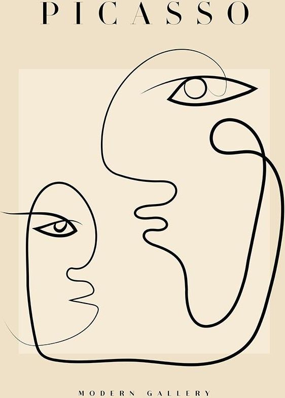 Picasso Twarze line Plakat 30x40cm obraz #713 1784915943 - Opinie i ...