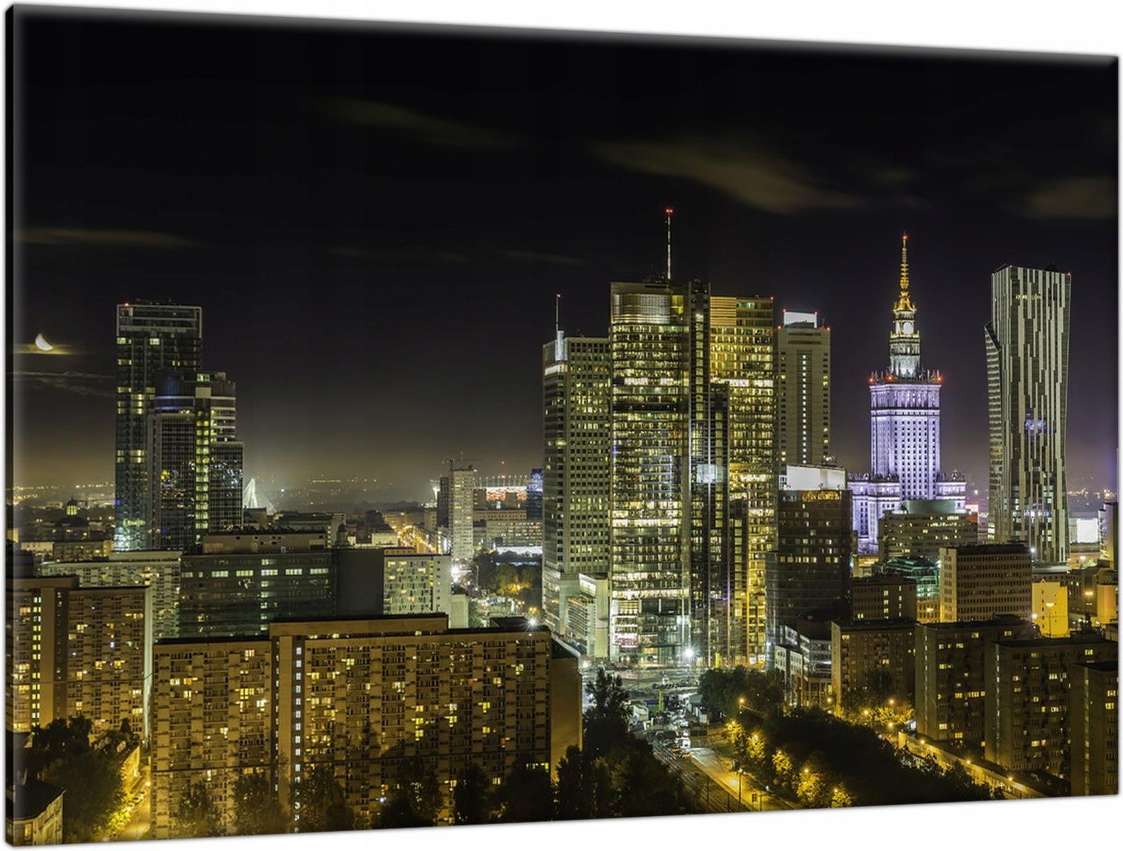 Warszawa Nocą Panorama Miasta 120x80 Miasto Obraz 1784743103 - Opinie i ...