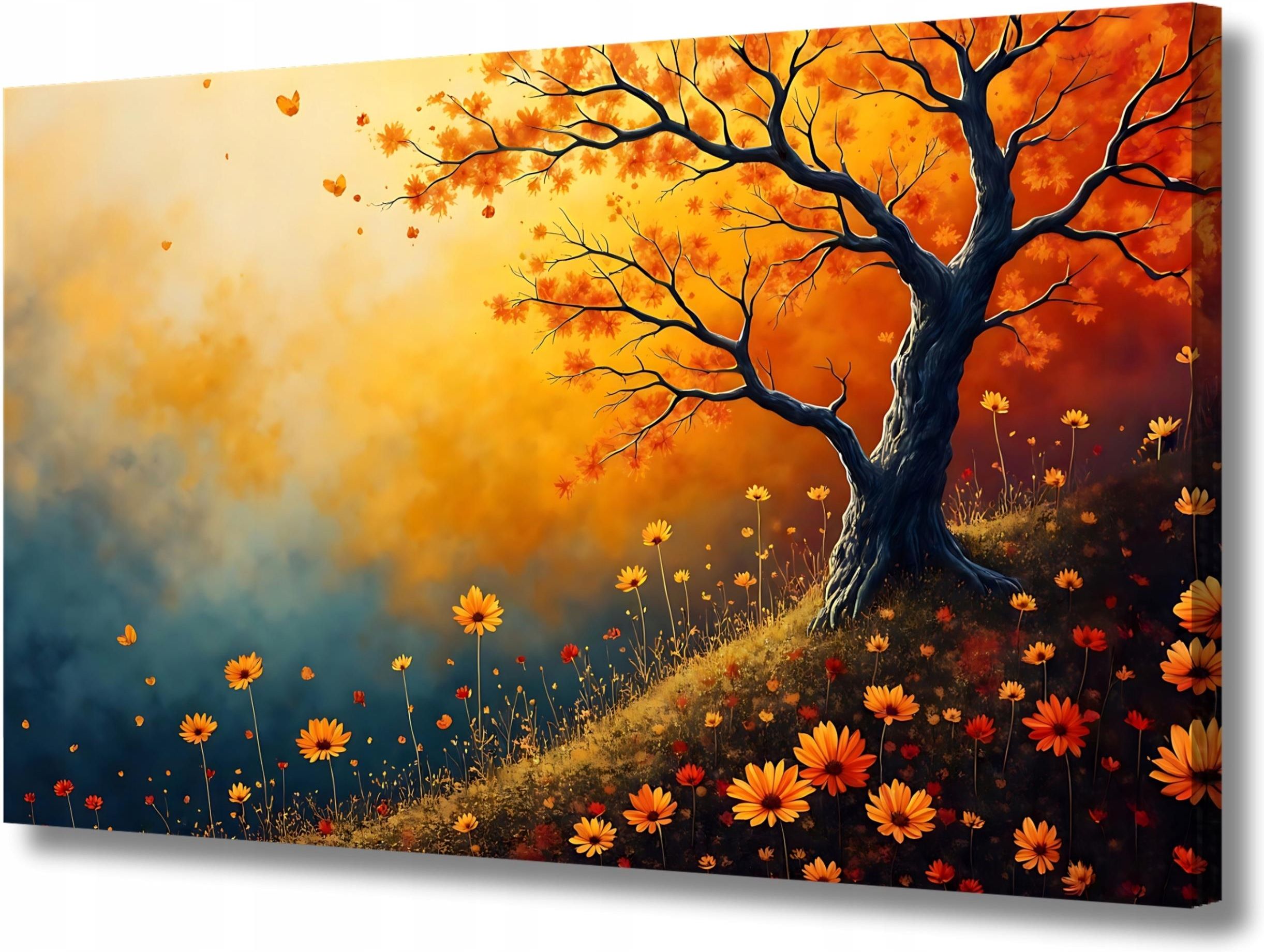 Obraz Na Płótnie Na Ścianę Taniec Żywiołów Jesienne Drzewo Życia 120x80 ...