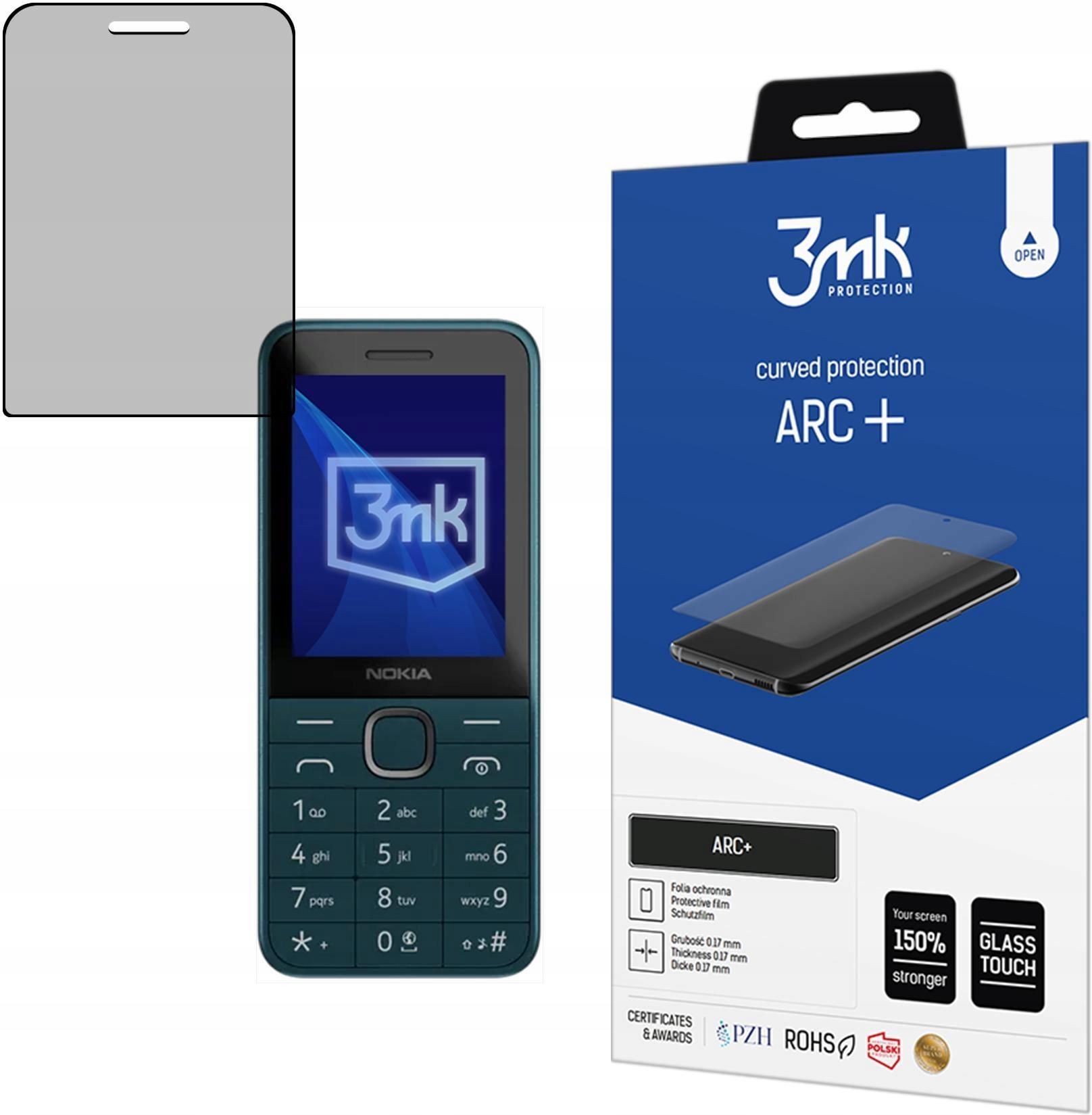 3Mk Folia Ochronna Na Zaokrąglony Ekran Do Nokia 225 4G (2024) Arc+ ...