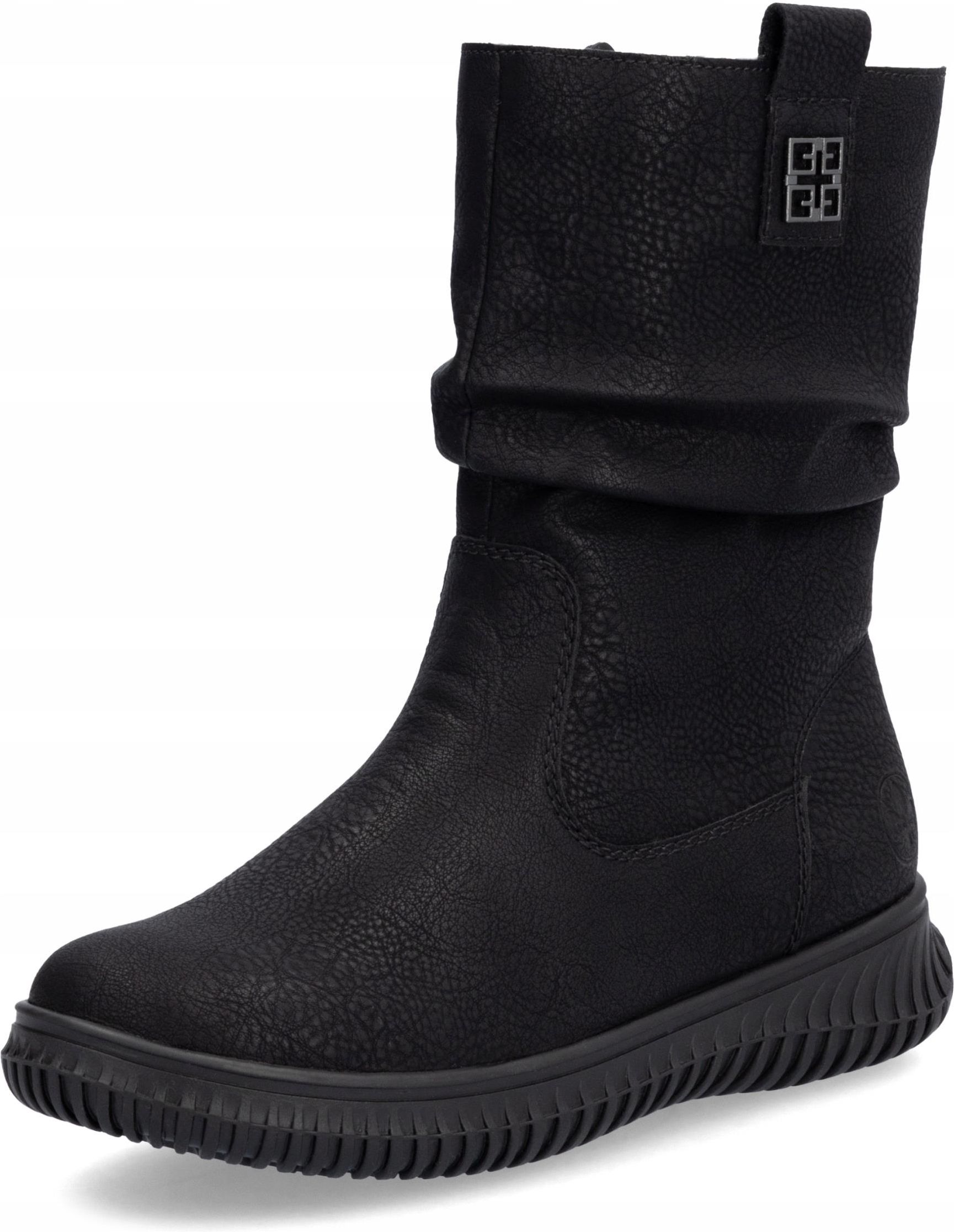 Rieker 39 Śniegowce damskie ciepłe Krótkie botki kozaki na szeroka lydke - Ceny i opinie - Ceneo.pl