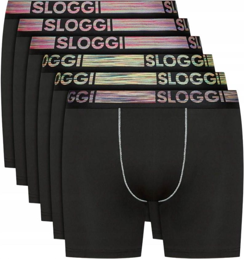 Sloggi Men Go Abc Natural Short 6P bawełniane bokserki męskie 6 pak S ...